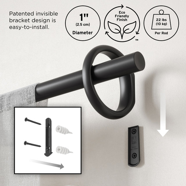 Modern Curtain Rod Set - Ringlet Curtain Rod | Umbra Canada